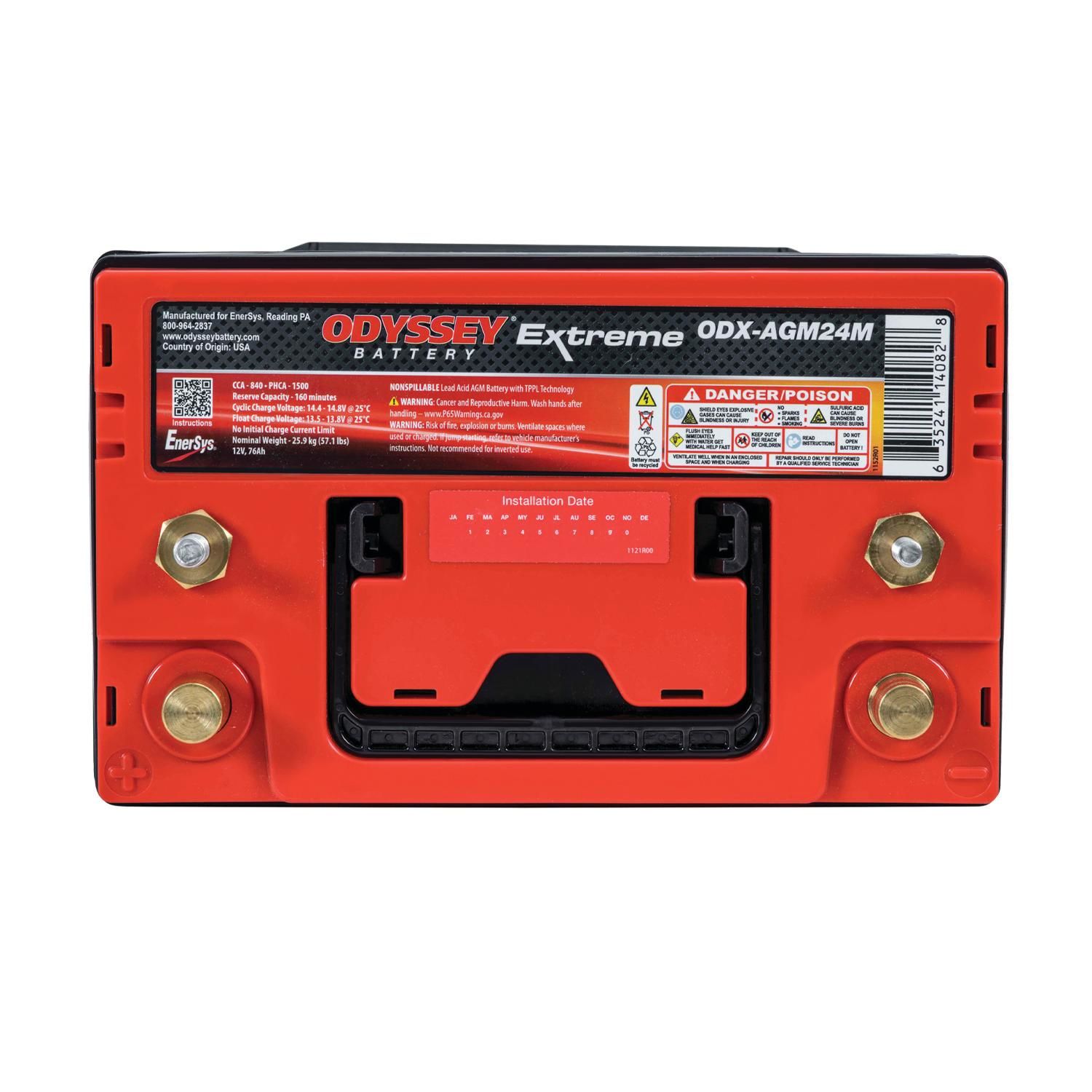 Odyssey Extreme Group Size 24 Marine/RV Dual Purpose Absorbed Glass Mat ...