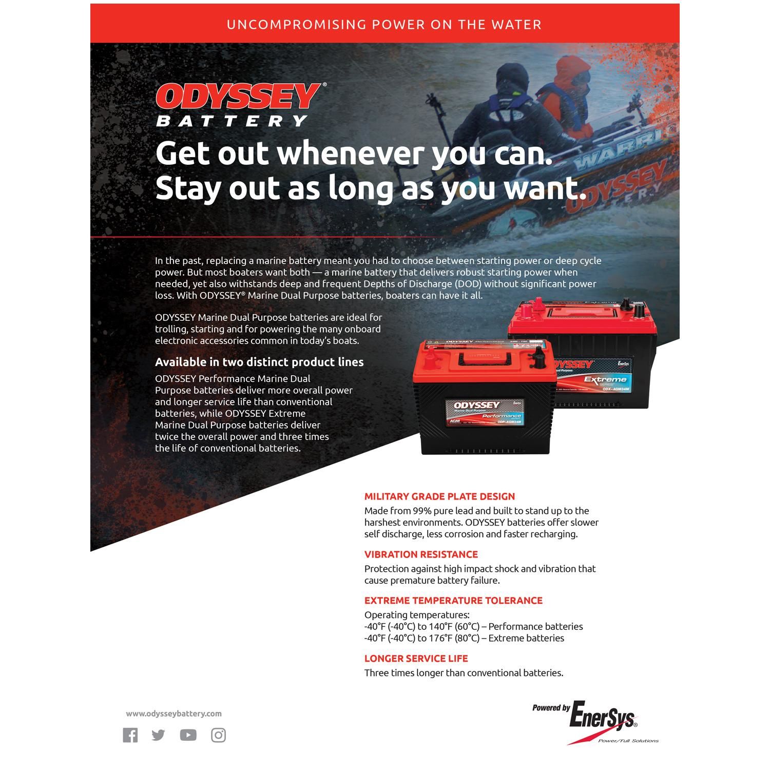 Odyssey Extreme Group Size 24 Marine/RV Dual Purpose Absorbed Glass Mat ...