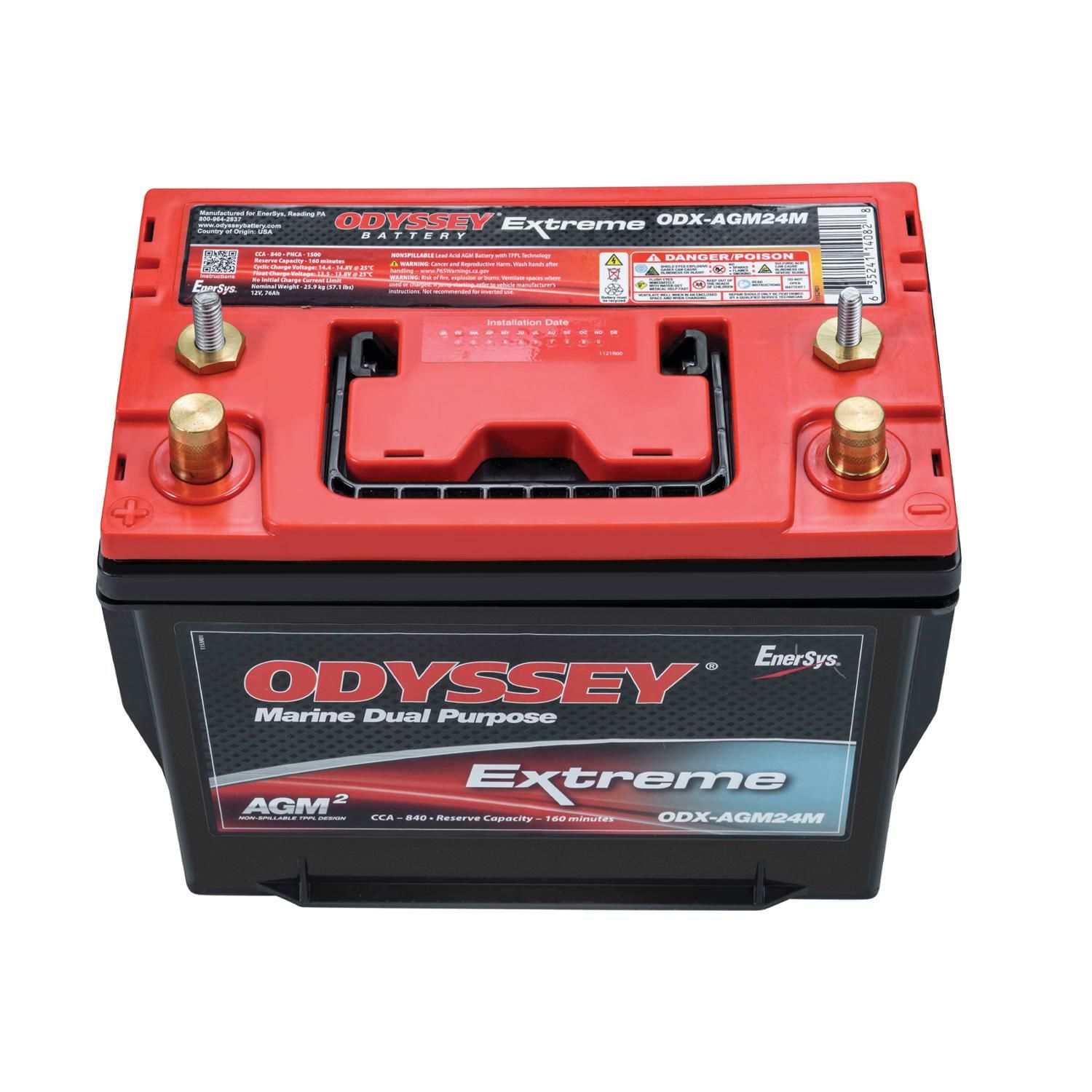 Odyssey Extreme Group Size 24 Marine/RV Dual Purpose Absorbed Glass Mat ...