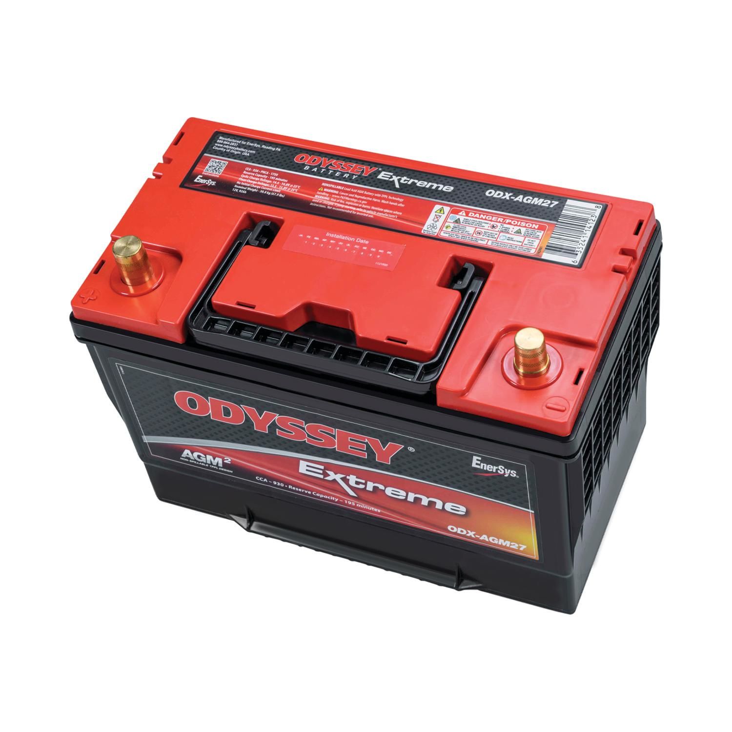 Odyssey Extreme Group Size 27 Absorbed Glass Mat (AGM) Battery ODX-AGM27