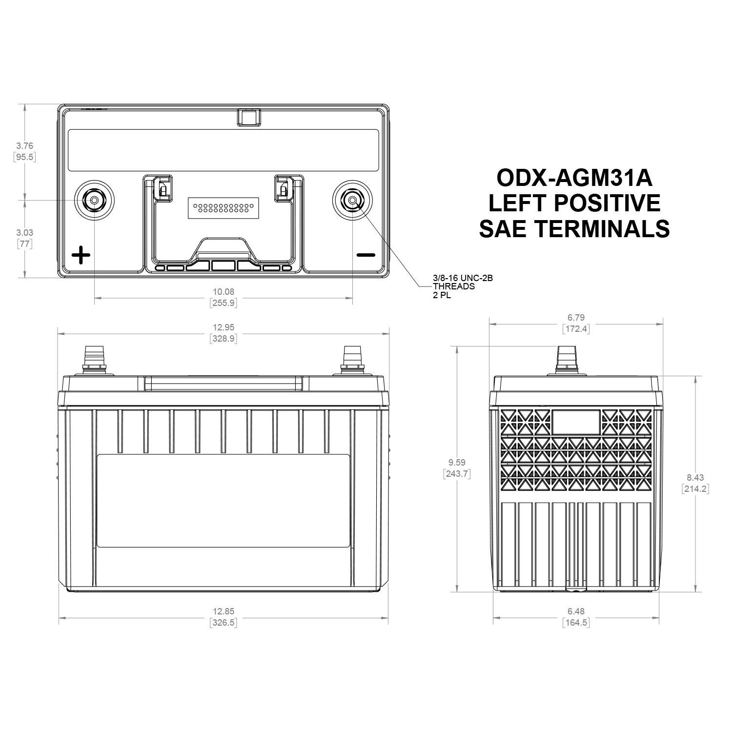 Odyssey Battery Extreme Absorbed Glass Mat (AGM) Battery ODX-AGM31A