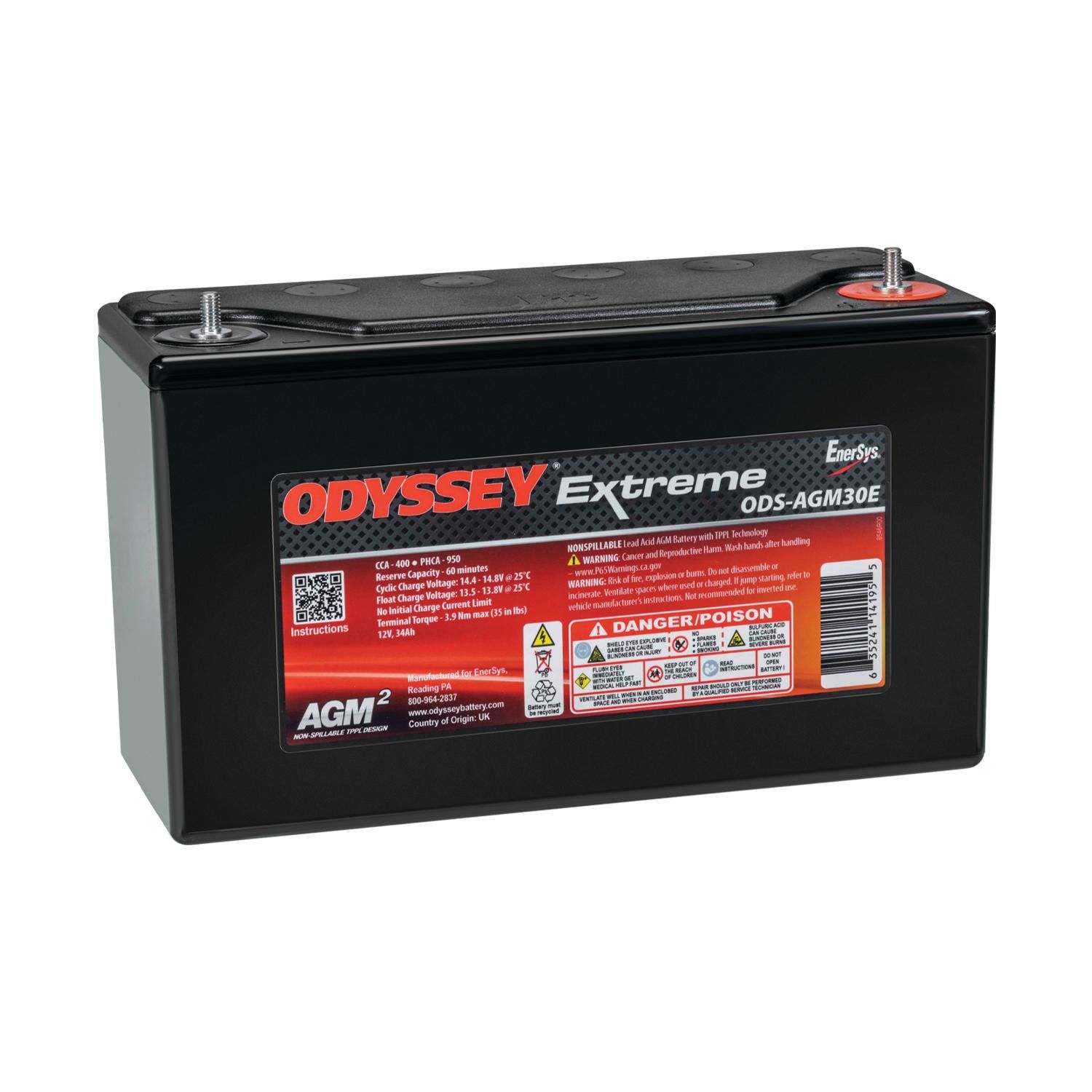 Odyssey Extreme Powersport Absorbed Glass Mat (AGM) Battery PC950