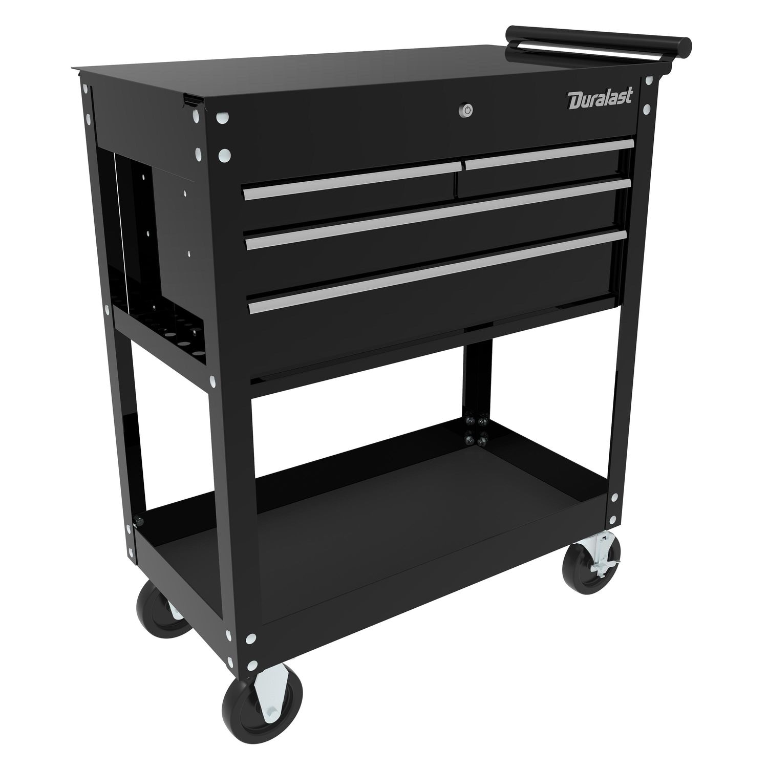 Duralast 30in Black 4 Drawer Technician Tool Cart