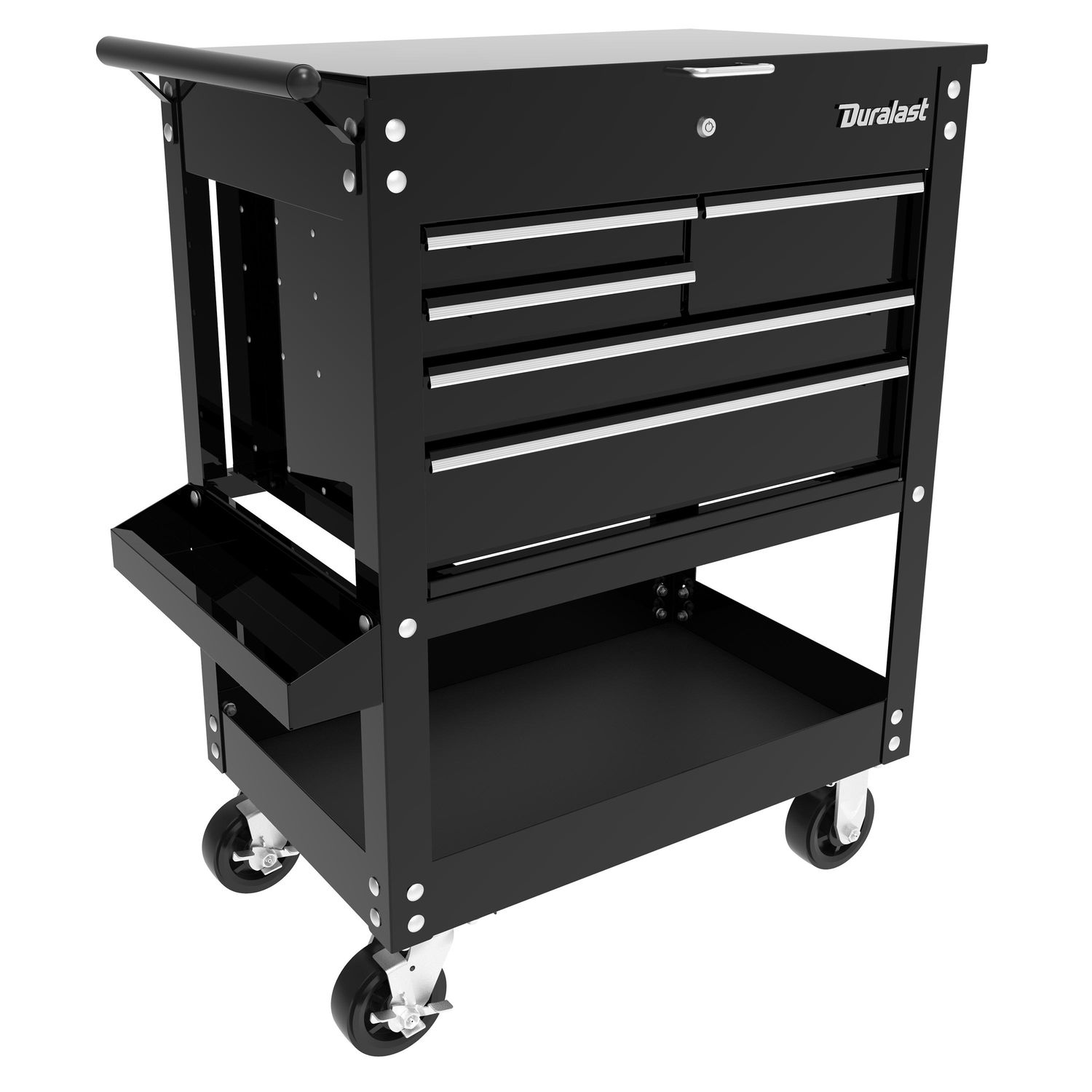 Duralast 30in Black 5 Drawer Technician Tool Cart