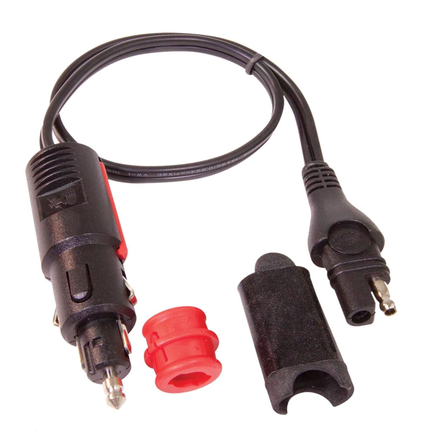 Tecmate Integrated 8 Amp Fuse and Removable Adjuster Battery Charging Cable