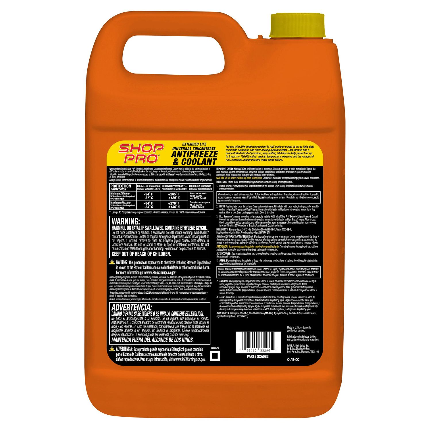 ShopPro Universal Yellow Antifreeze and Coolant Concentrate