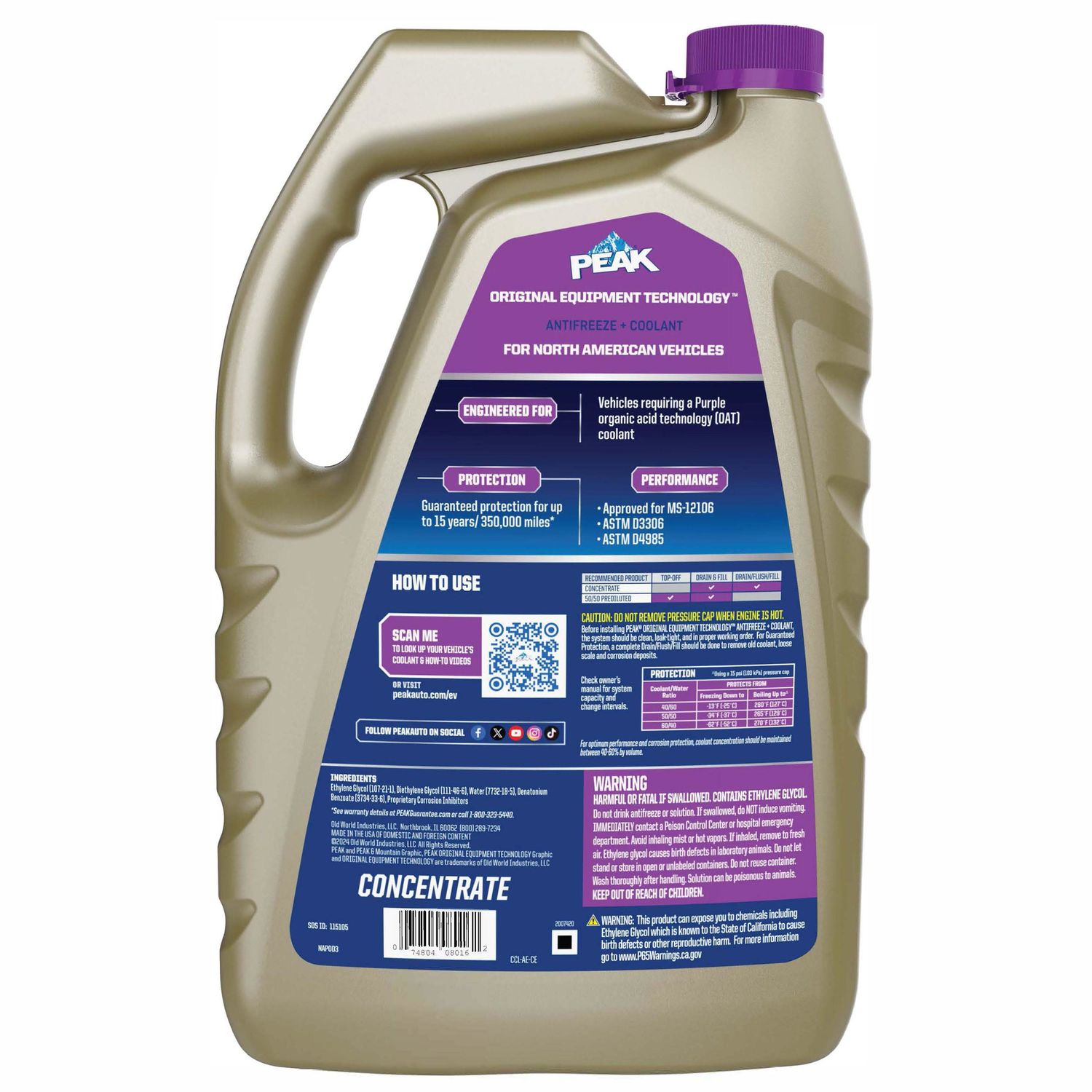 PEAK Original Equipment Technology North American Vehicles Purple ...