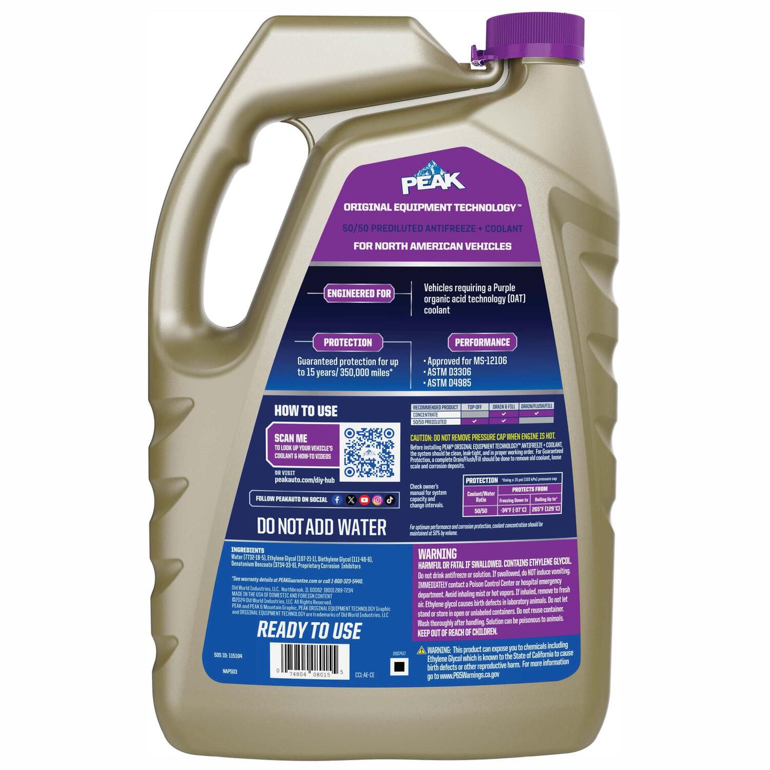 PEAK Original Equipment Technology North American Vehicles Purple ...