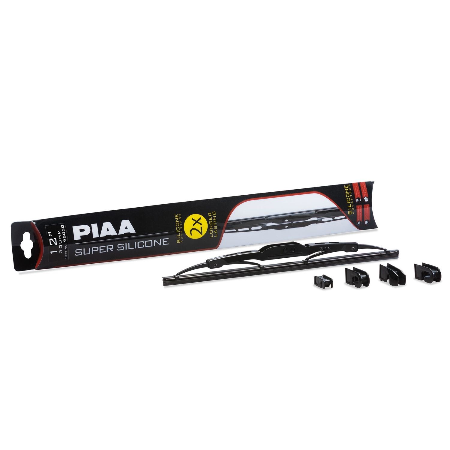 PIAA Super Silicone 12in Conventional Black Wiper Blade