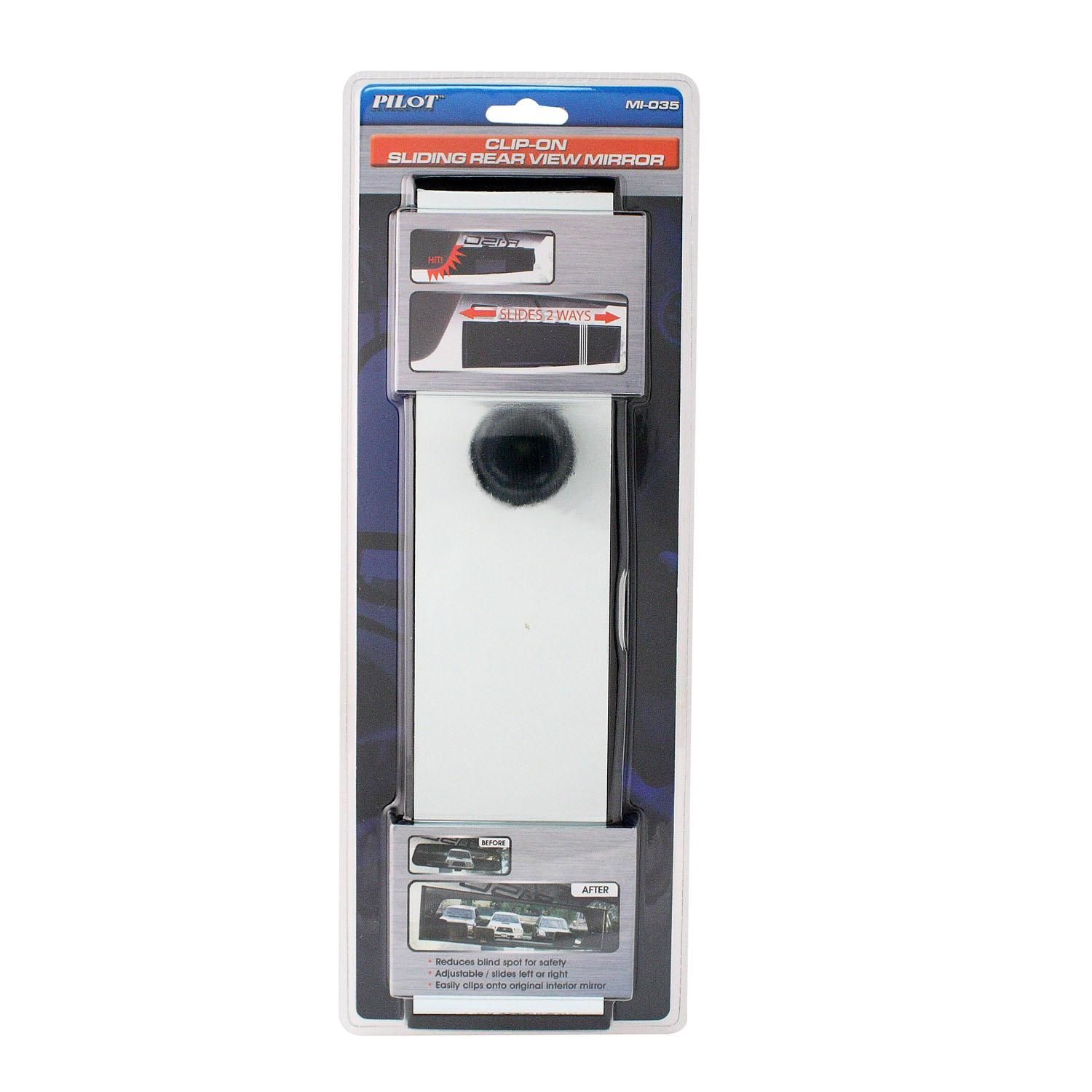 Pilot 12 1/5in Clip-On Sliding Rear View Mirror