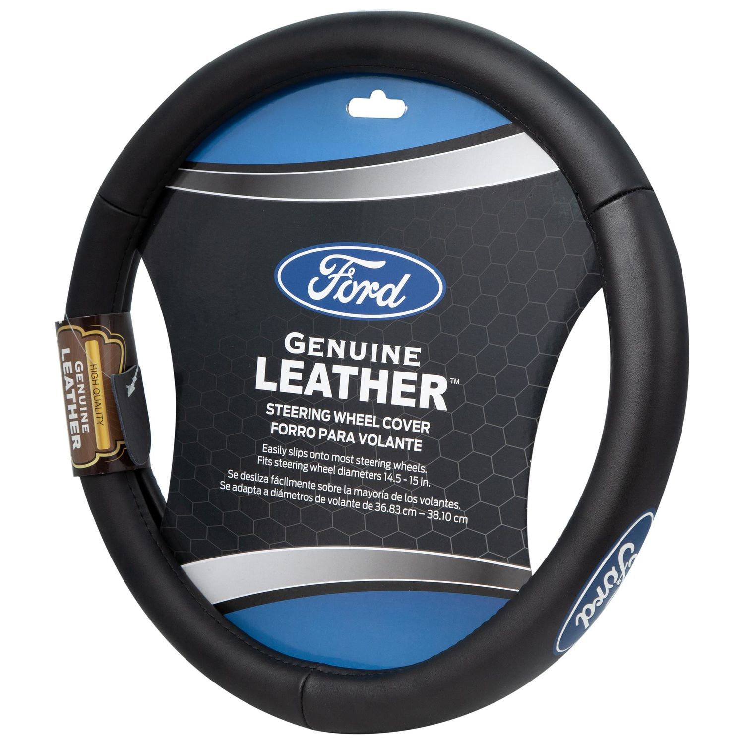 Plasticolor Ford Genuine Leather Steering Wheel Cover