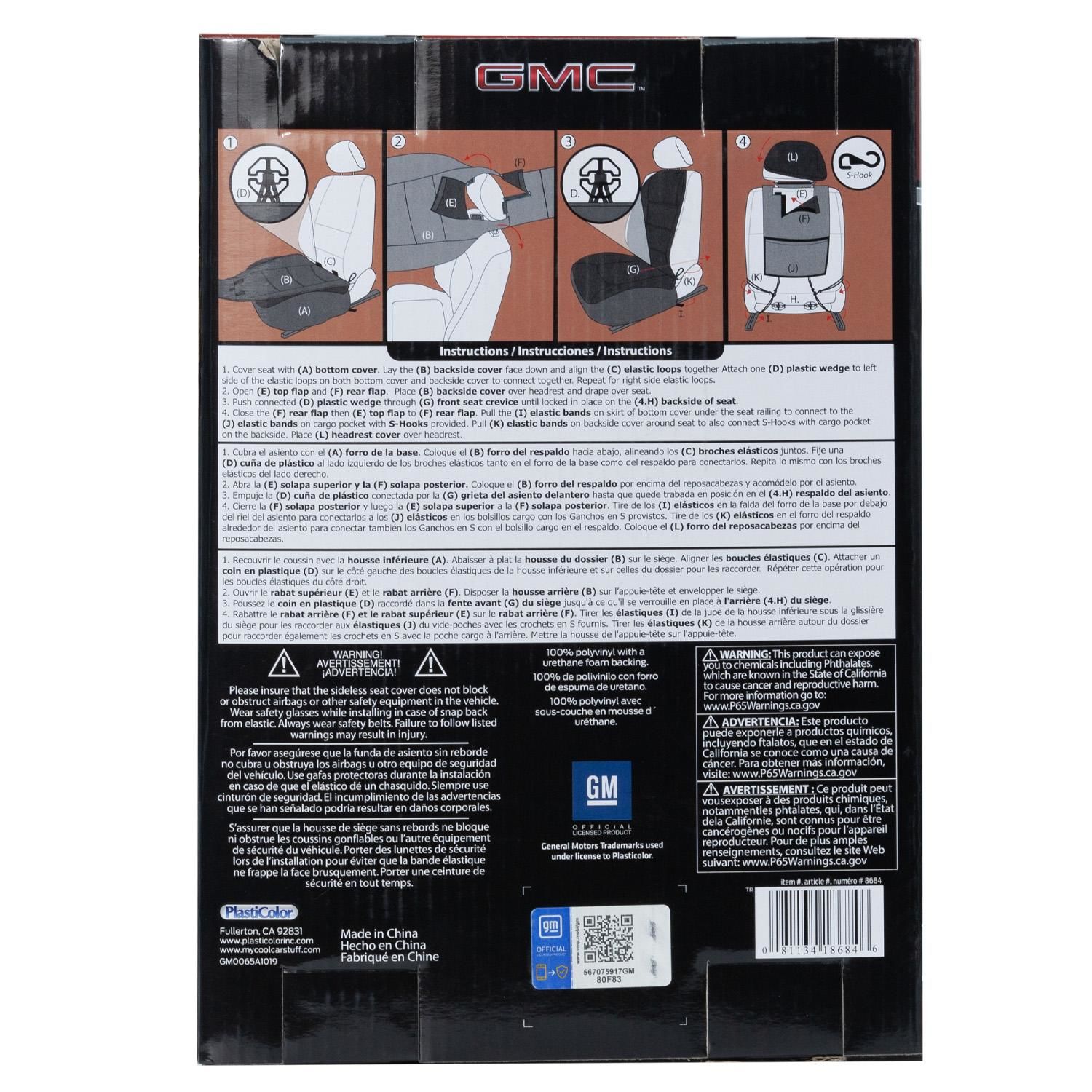 Plasticolor GMC Deluxe Seat Cover