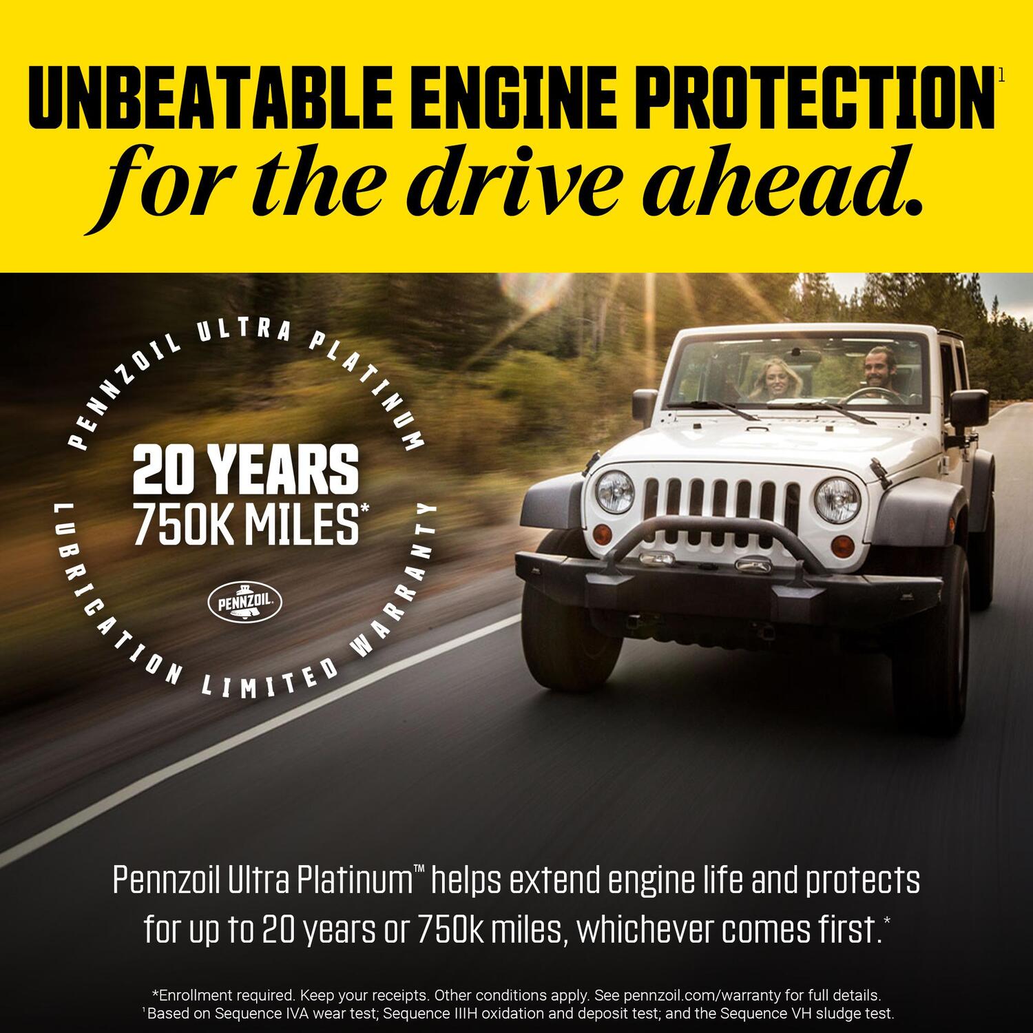 Pennzoil Ultra Platinum Full Synthetic Engine Oil 0W-20 1 Quart