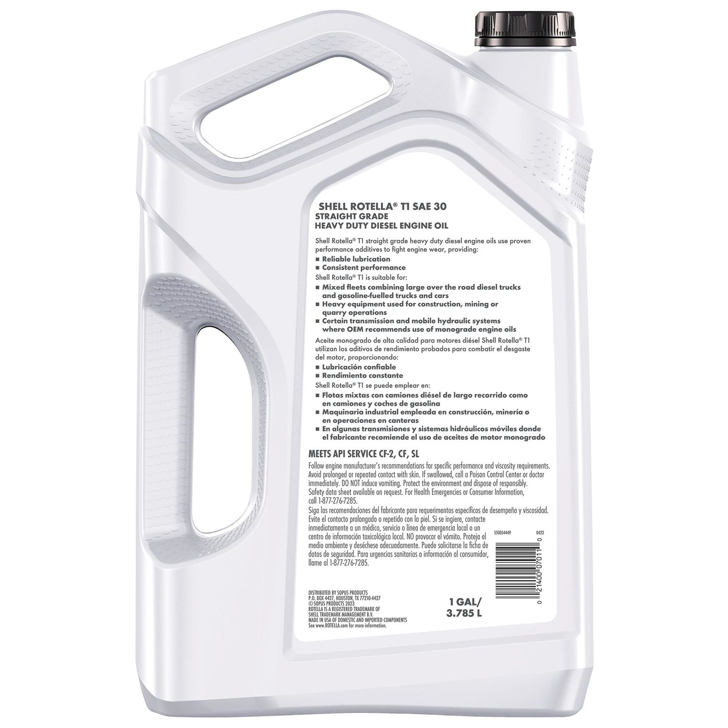 Shell ROTELLA T1 Diesel Conventional Engine Oil HD-30W 4 Quart