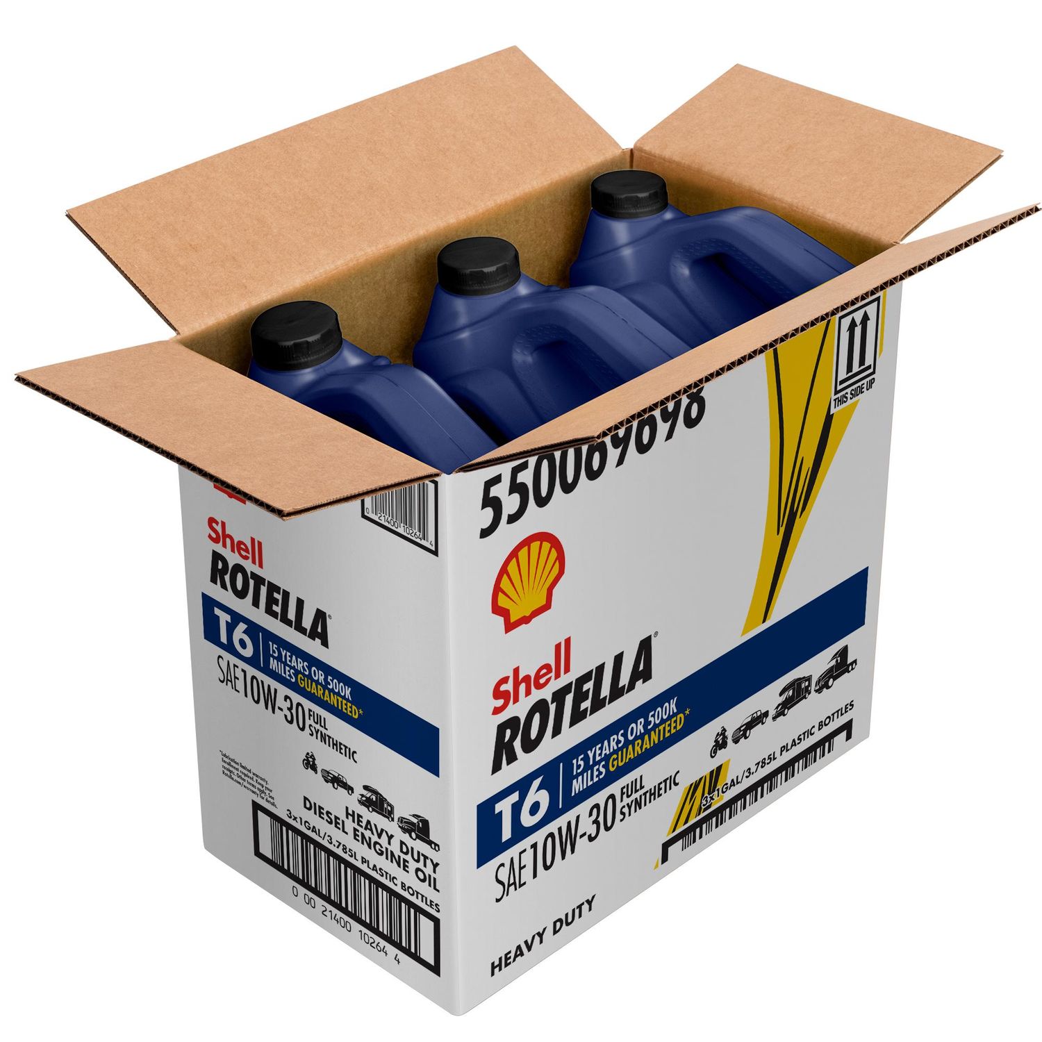 Shell ROTELLA T6 Fully Synthetic Heavy Duty Diesel Engine Oil 10W-30 1 ...