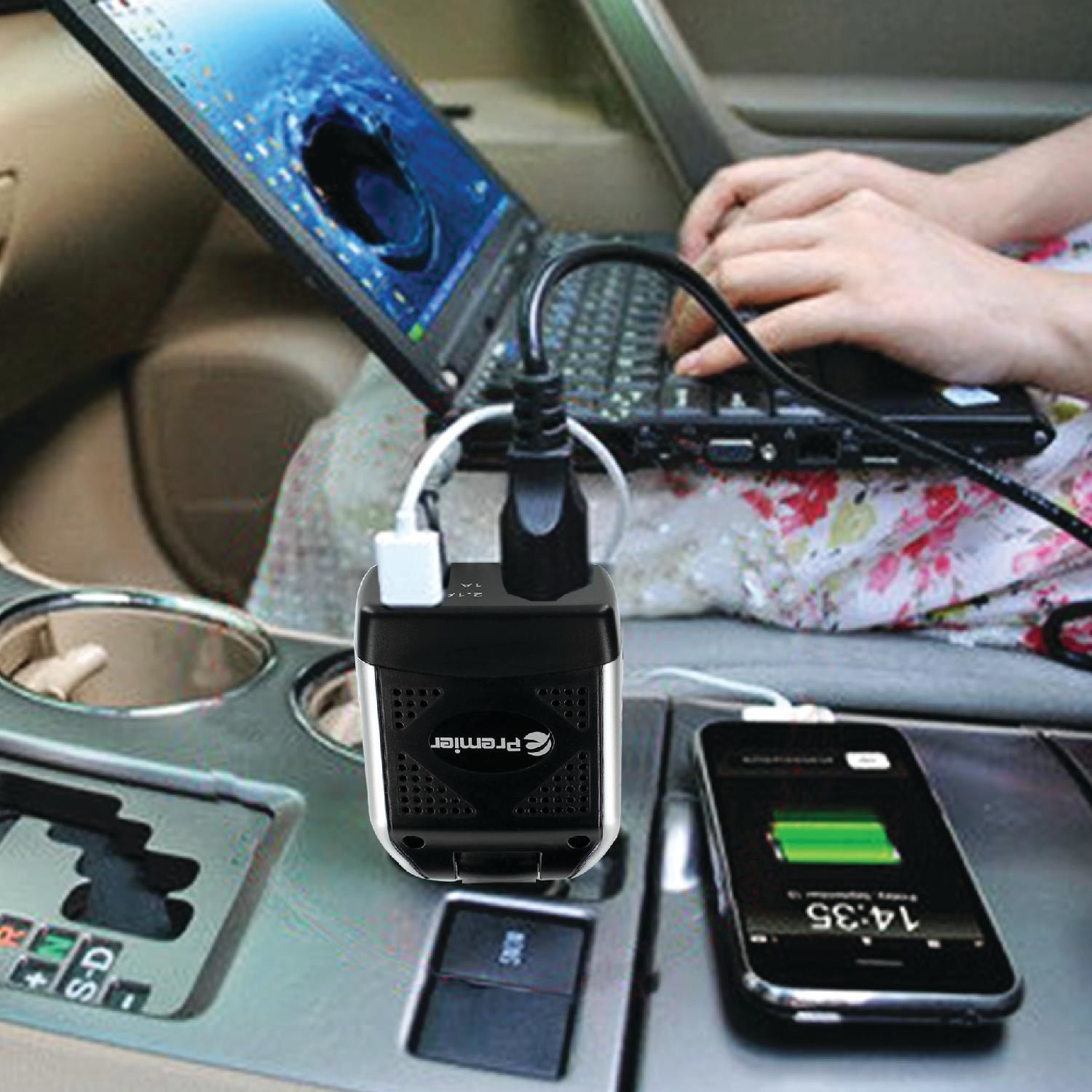 Road Proof 120 Watt Inverter with 2 USB Charging Ports