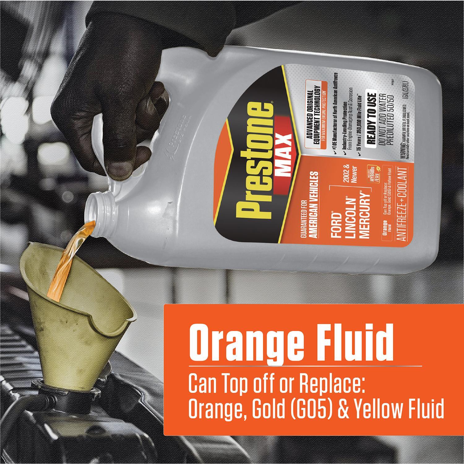 Prestone Engine Coolant Antifreeze Orange Pre-Mixed