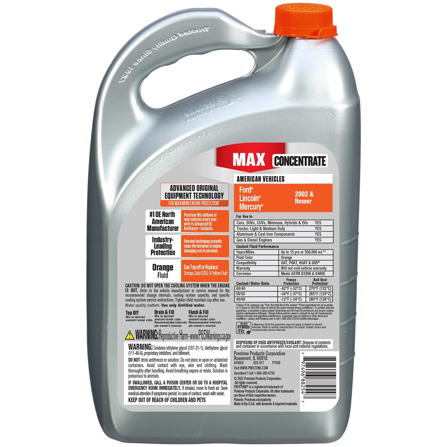 Prestone Engine Coolant Antifreeze Orange Concentrate Prestone Engine Coolant Antifreeze Orange Concentrate