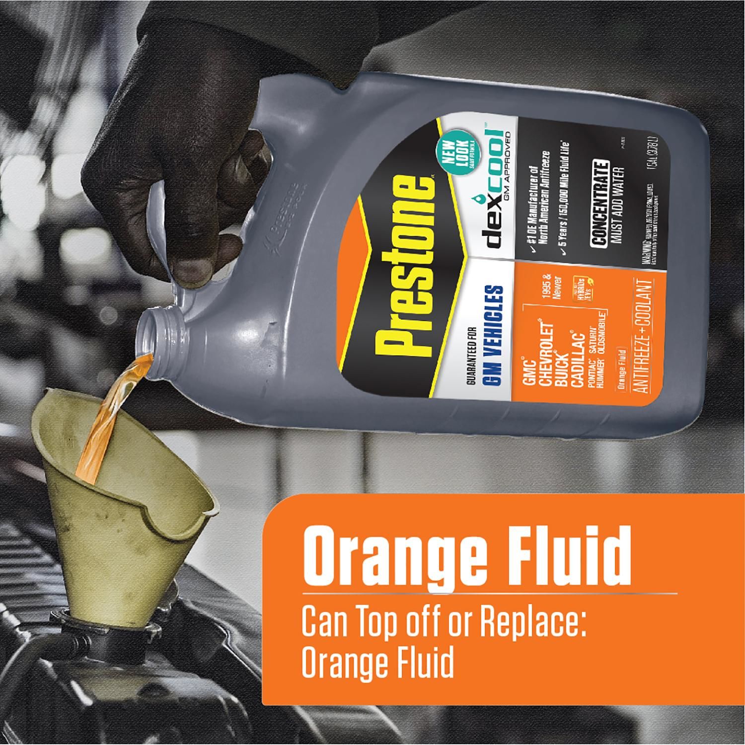 Prestone Antifreeze and Coolant Orange Dex-Cool Concentrate