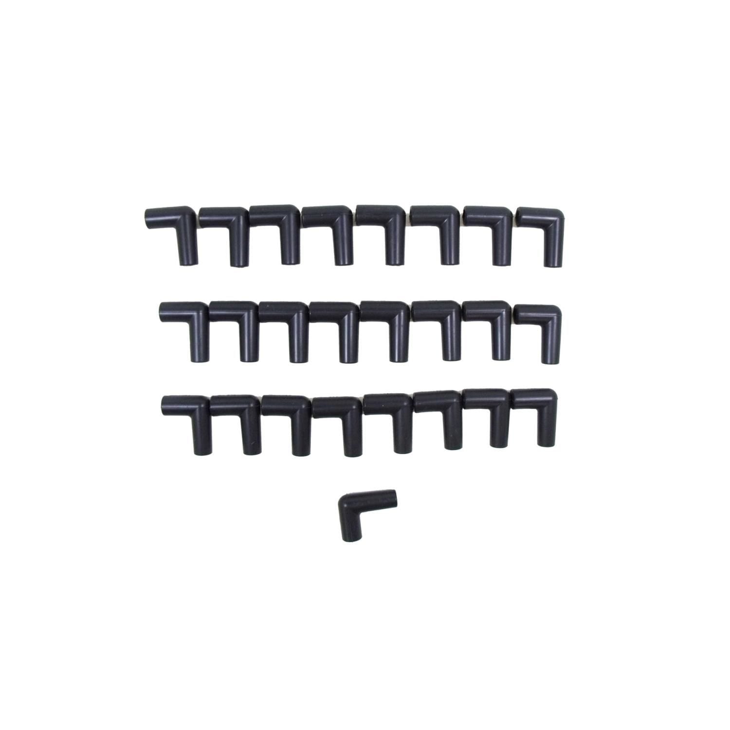 Taylor Cable Black 90 Degree Spark Plug Boot Silicone 25 Piece