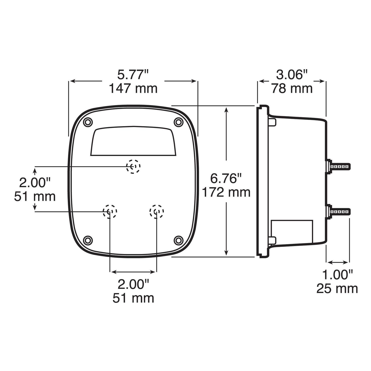 Peterson Rectangular LED Rear Combination Light