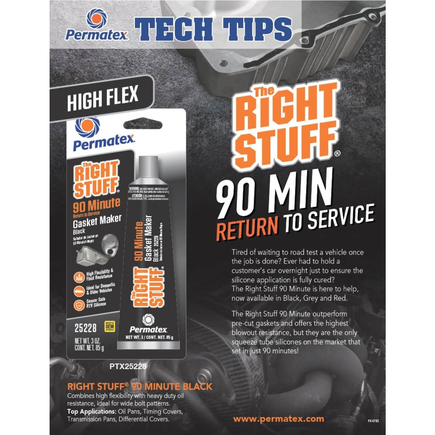 Permatex The Right Stuff Black 90 Minute Gasket Maker 3oz