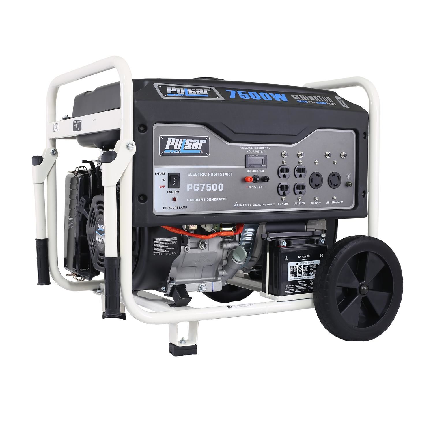 Pulsar 7,500 Watts Portable Generator