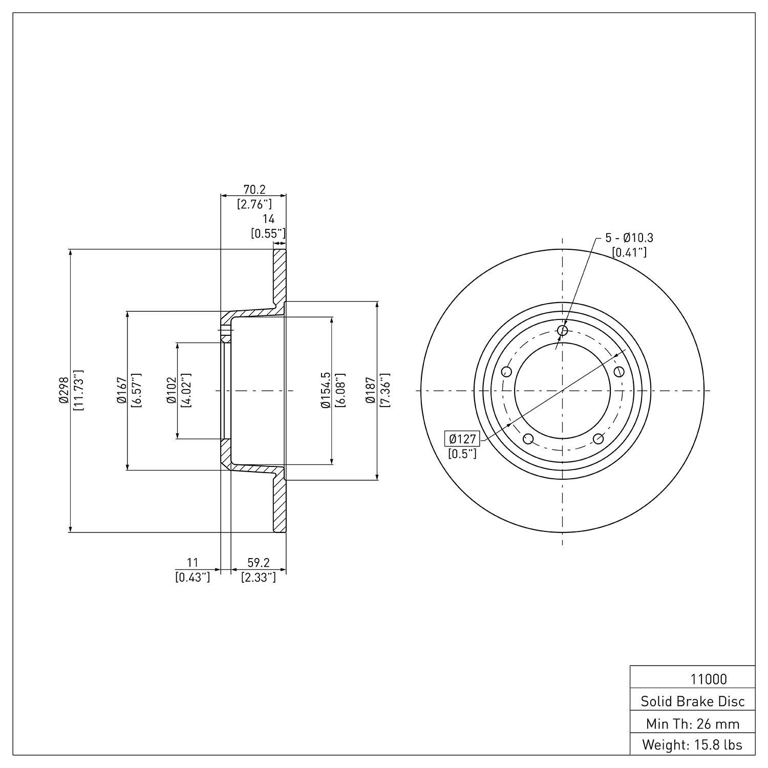 R1 Concepts Disc Brake Rotor ERE-11000