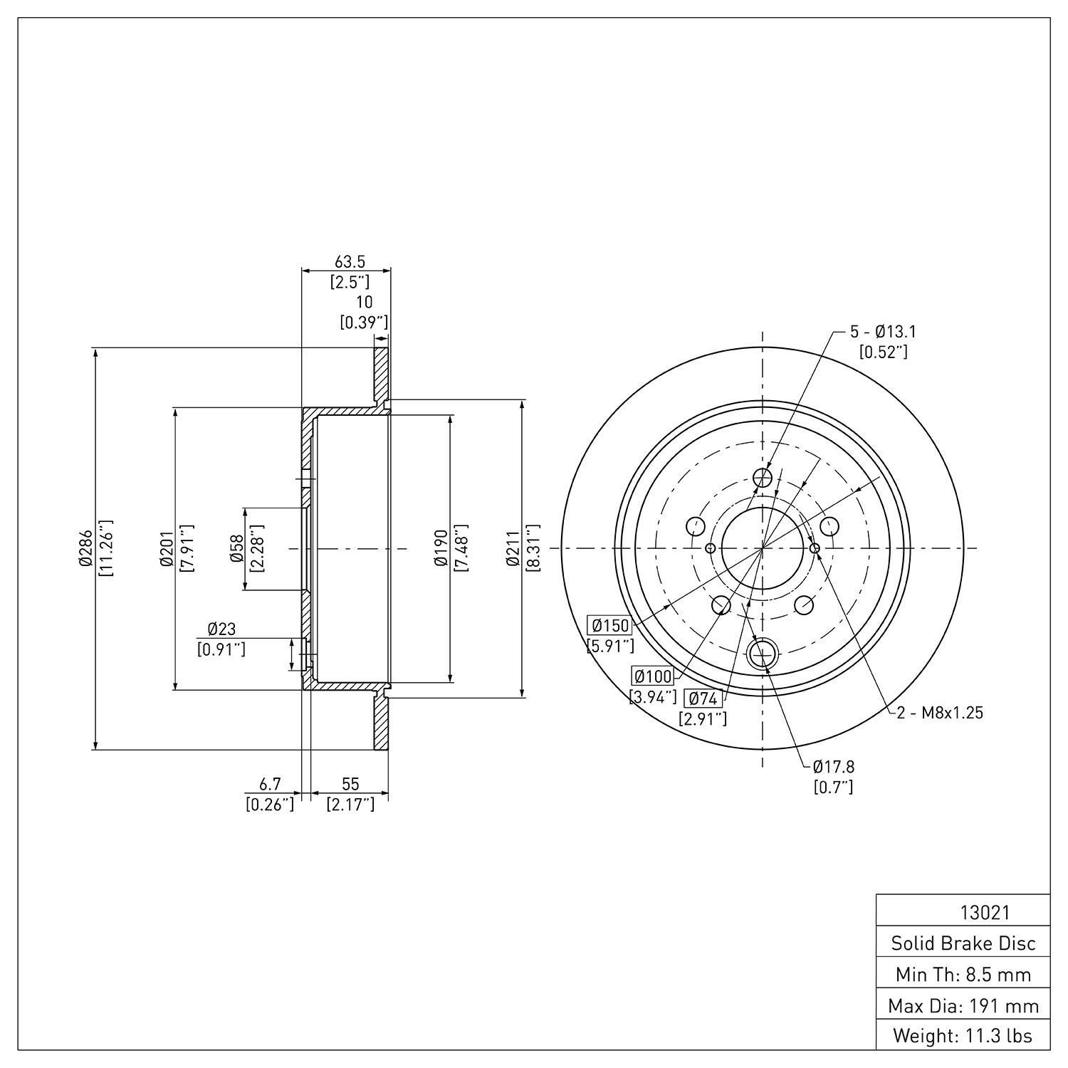 R1 Concepts Disc Brake Rotor ERE-13021