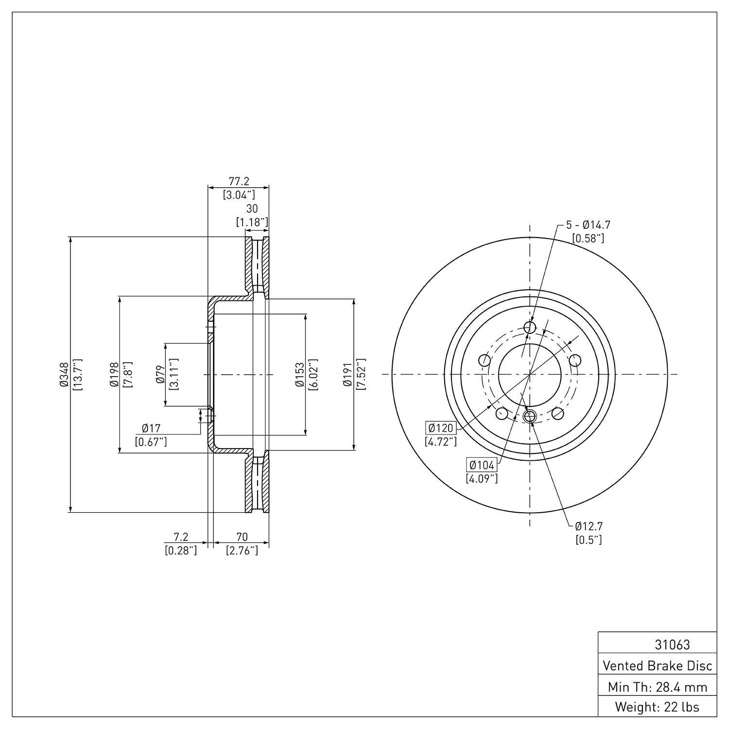 R1 Concepts Disc Brake Rotor ERE-31063
