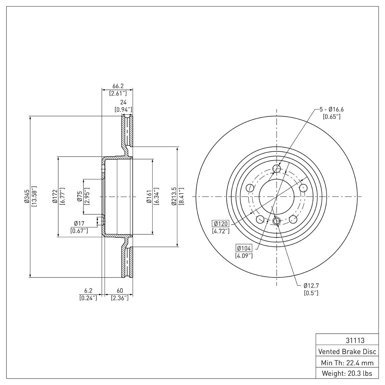 R1 Concepts Disc Brake Rotor ERE-31113