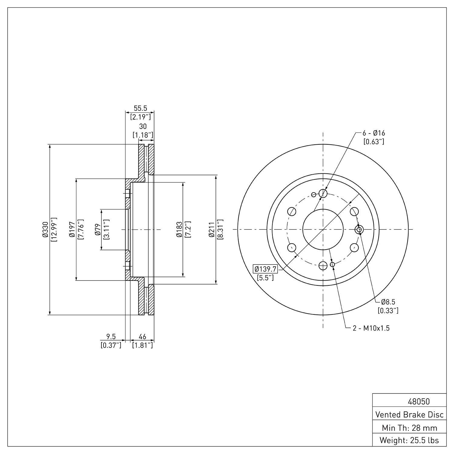 R1 Concepts Disc Brake Rotor ERE-48050
