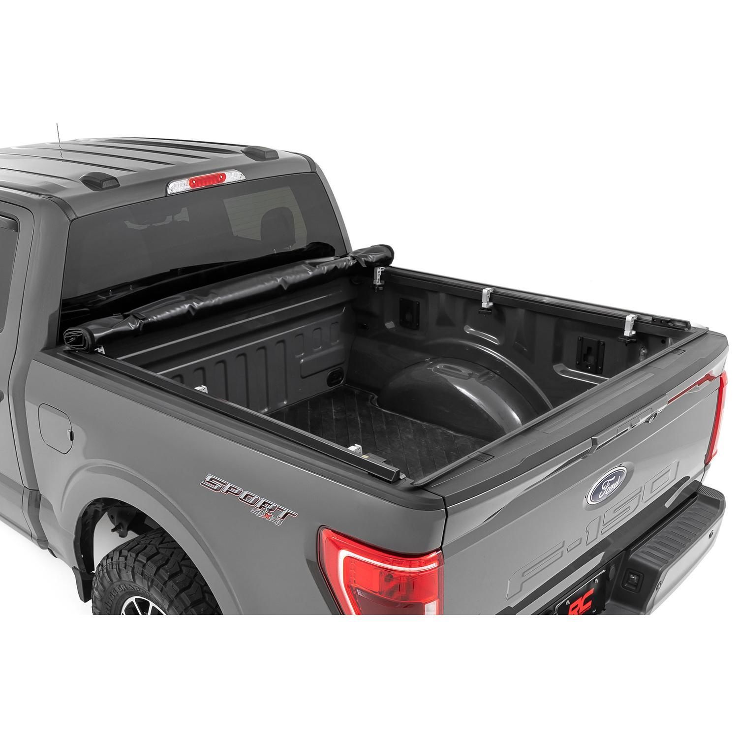 Rough Country Soft Roll Up Bed Cover 5ft7in Bed Ford F-150/F-150 ...