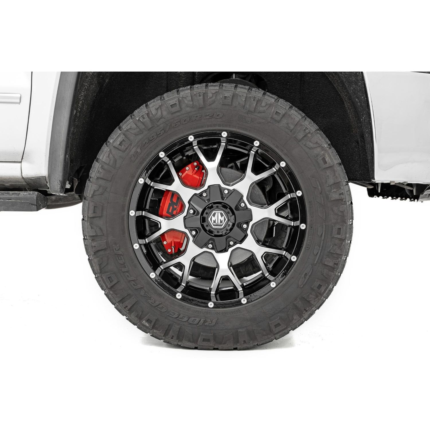 Rough Country Caliper Covers Front and Rear Red Chevy/GMC 2500HD/3500HD ...