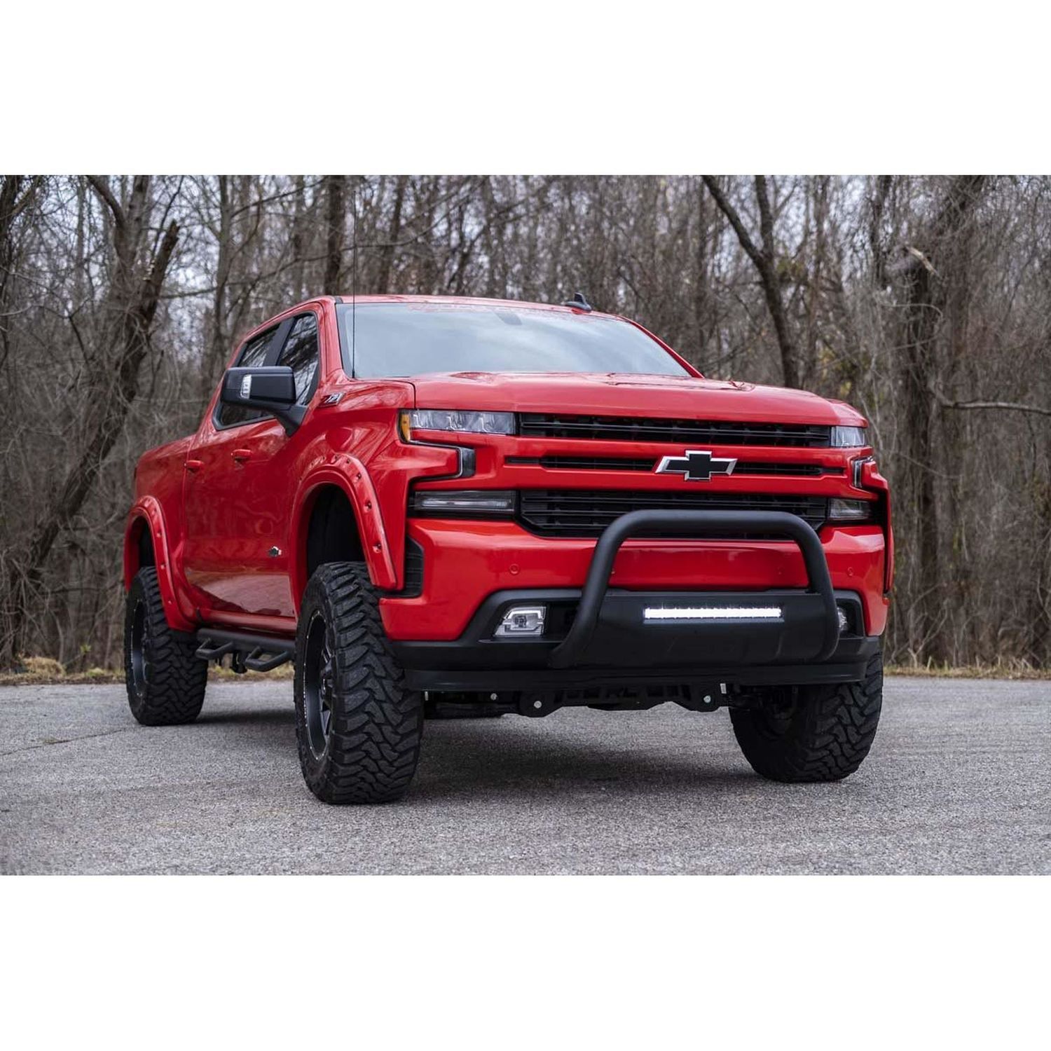 Rough Country Black LED Bull Bar Chevy Silverado 1500 2WD/4WD (2019 ...
