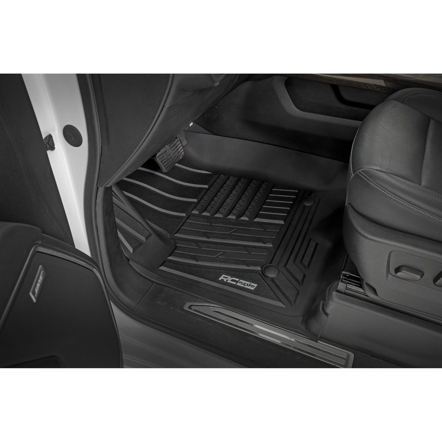 Rough Country Flex Fit Floor Mats FR and RR FR Bucket Crew Chevy GMC 1500 2500HD