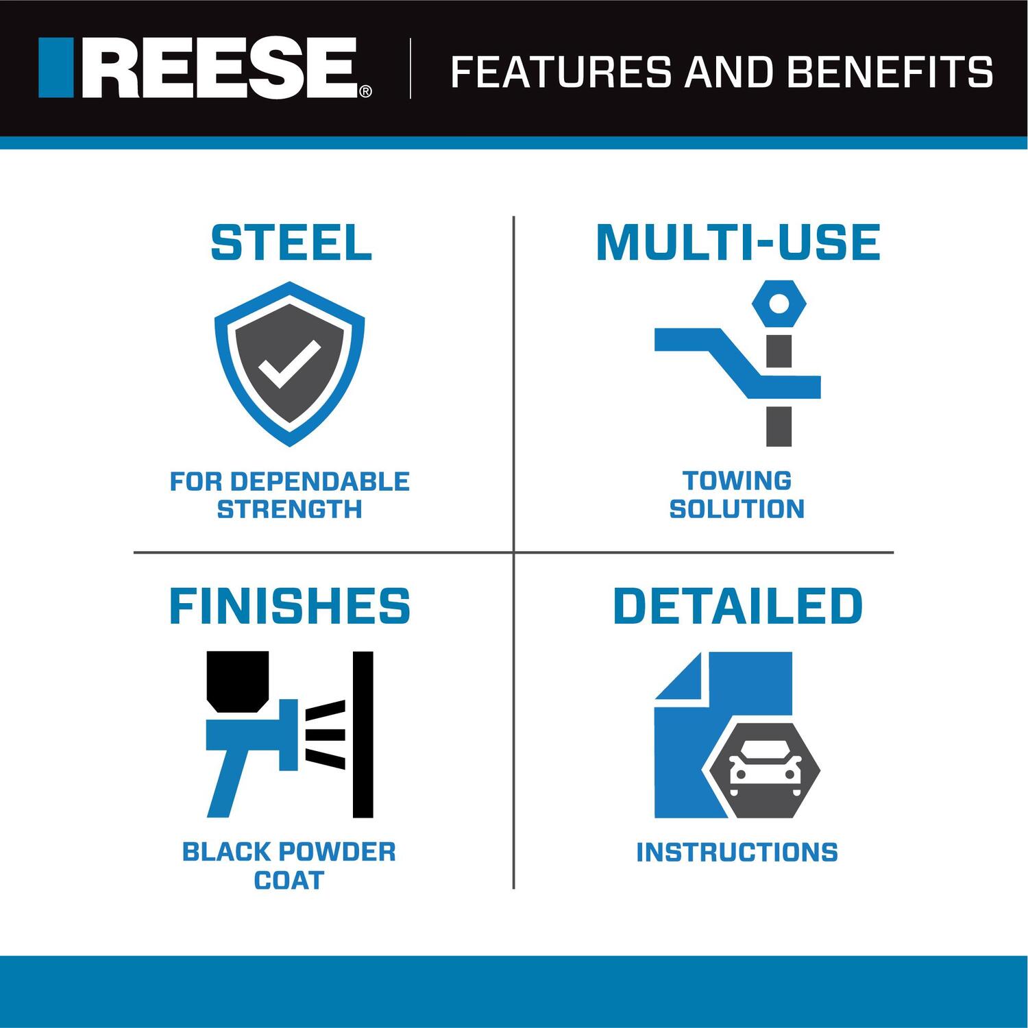 REESE Trailer Weight Distribution Hardware Kit 3442