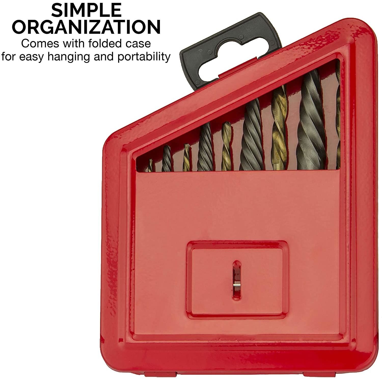 NEIKO Left Hand Drill Bit Screw Extractor Set 10 Piece