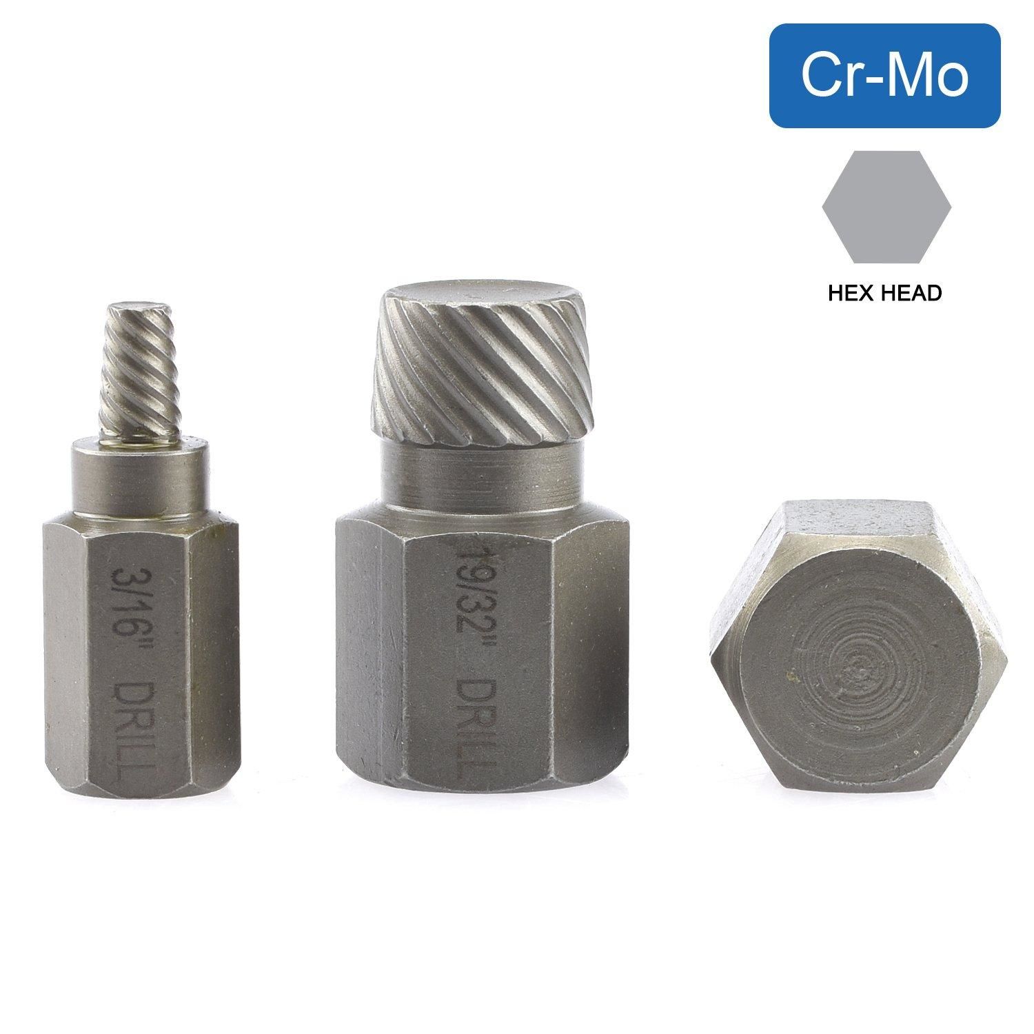 NEIKO Hex Head Multispline Screw and Bolt Extractor Set 25 Piece