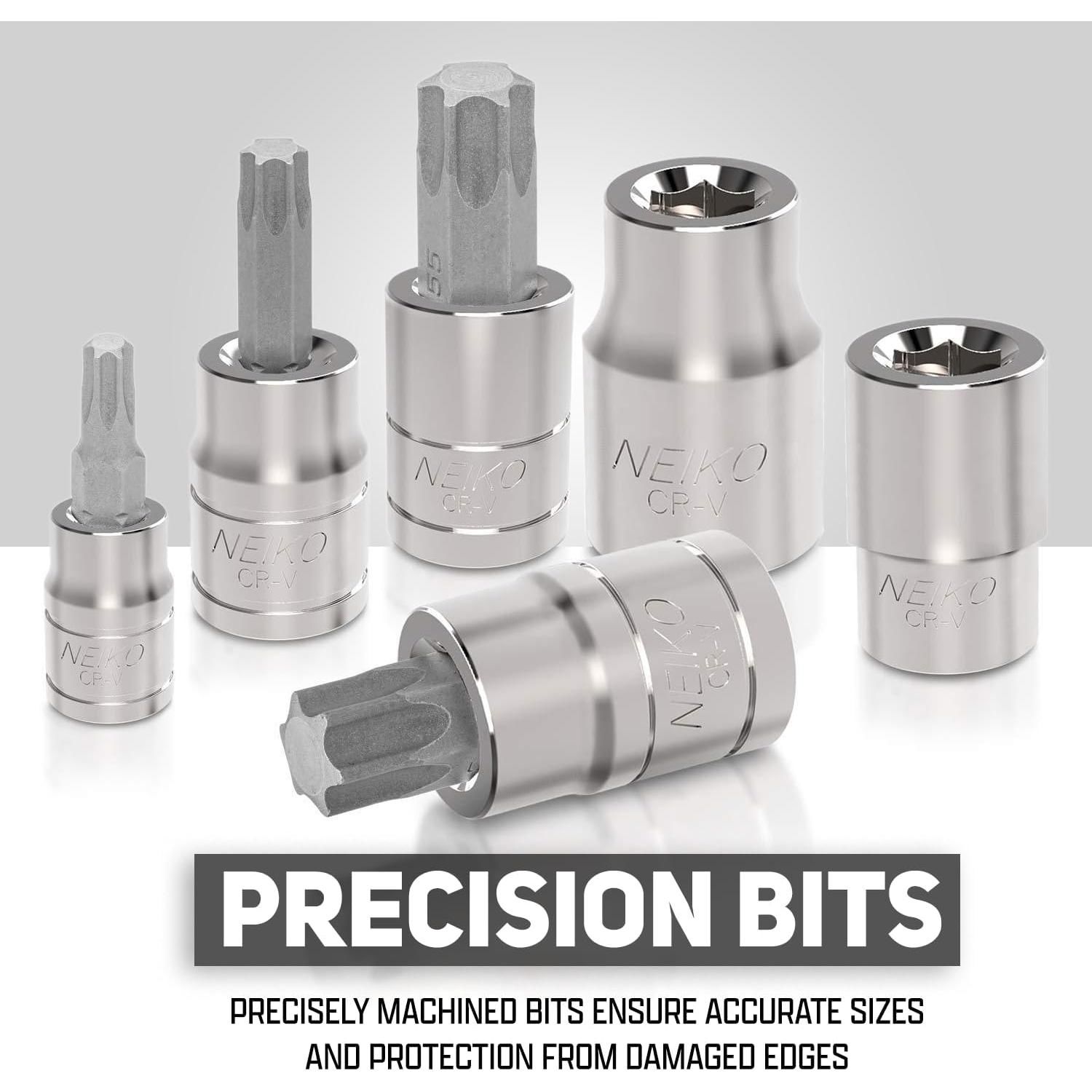 NEIKO Torx Bit and E-Torx Socket Set 35 Piece