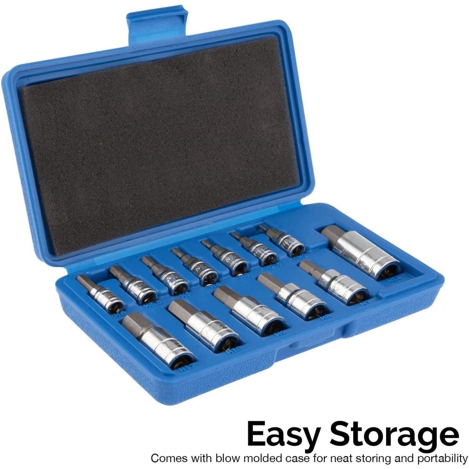 NEIKO Metric Hex Bit Socket Set 13 Piece