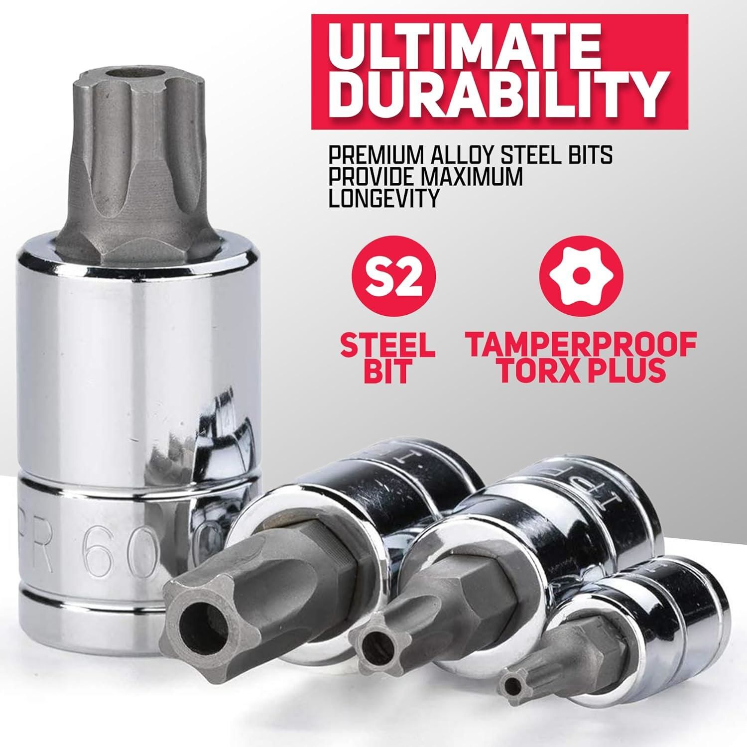 NEIKO 8 IPR to 60 IPR Tamper Proof Torx Bit Socket Set 12 Piece