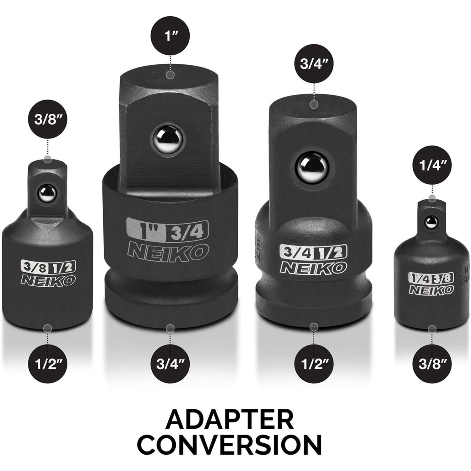 NEIKO Socket Driver Adapter Set 30223A
