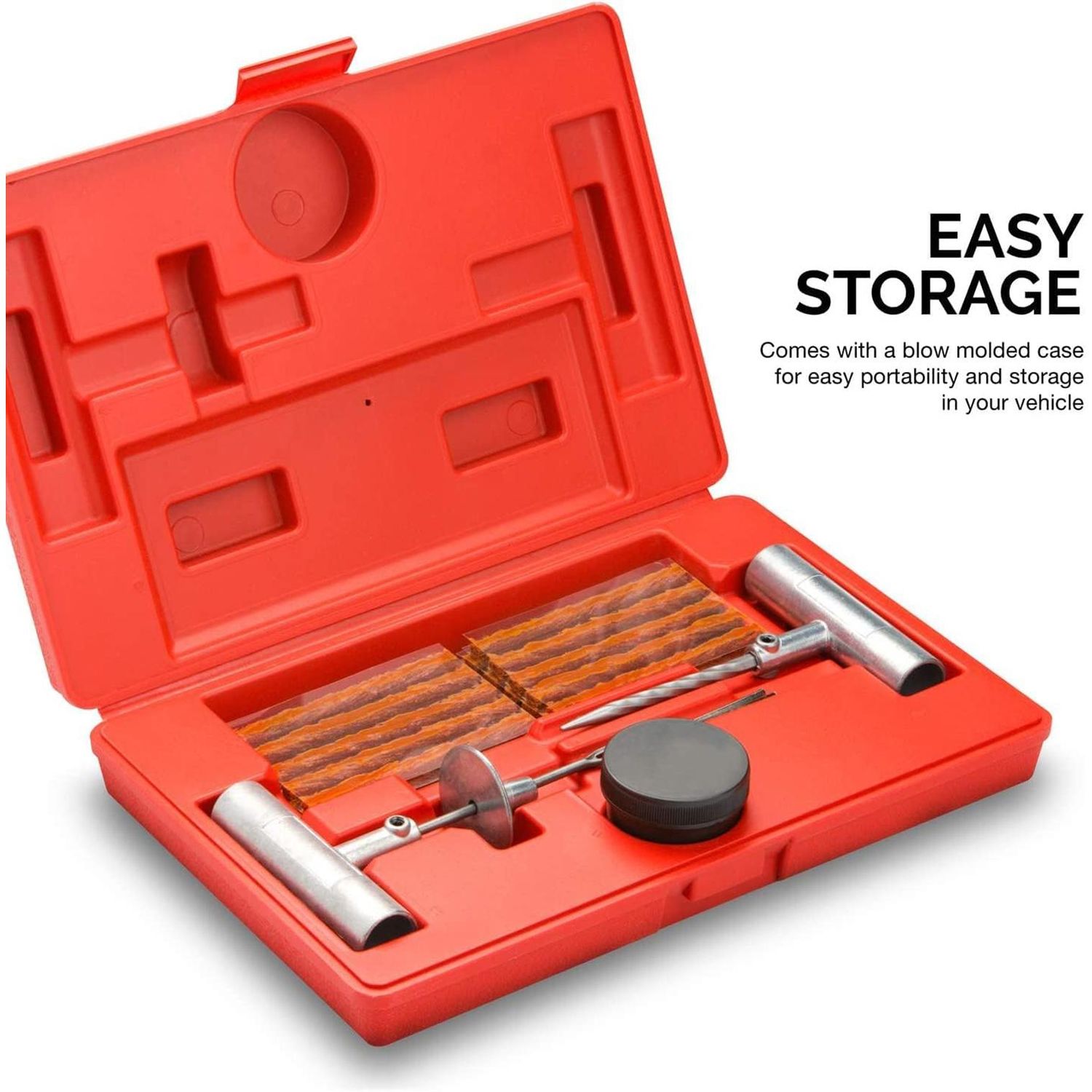 TOOLUXE Heavy Duty Tire Repair Kit with Plug 35 Piece