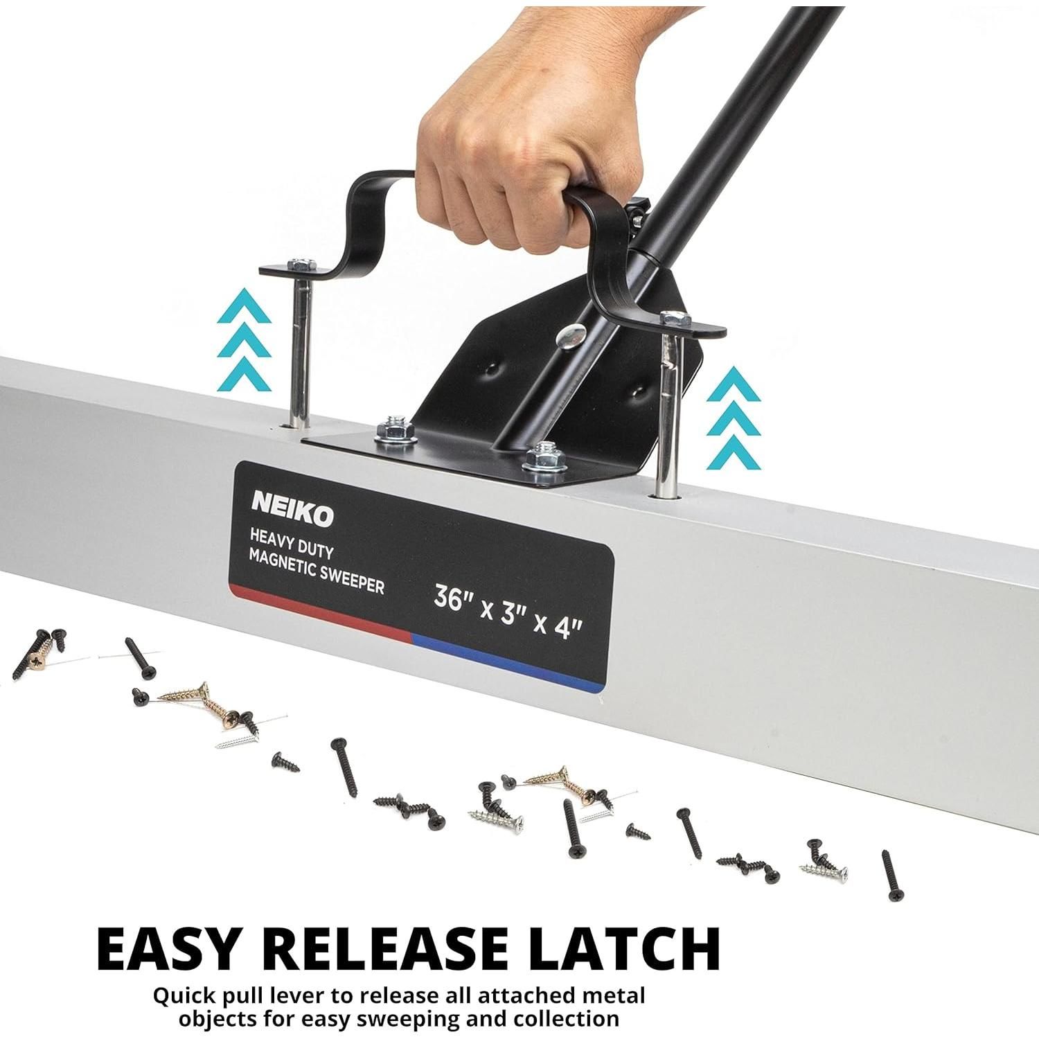 NEIKO 36in Rolling Magnet Sweeper