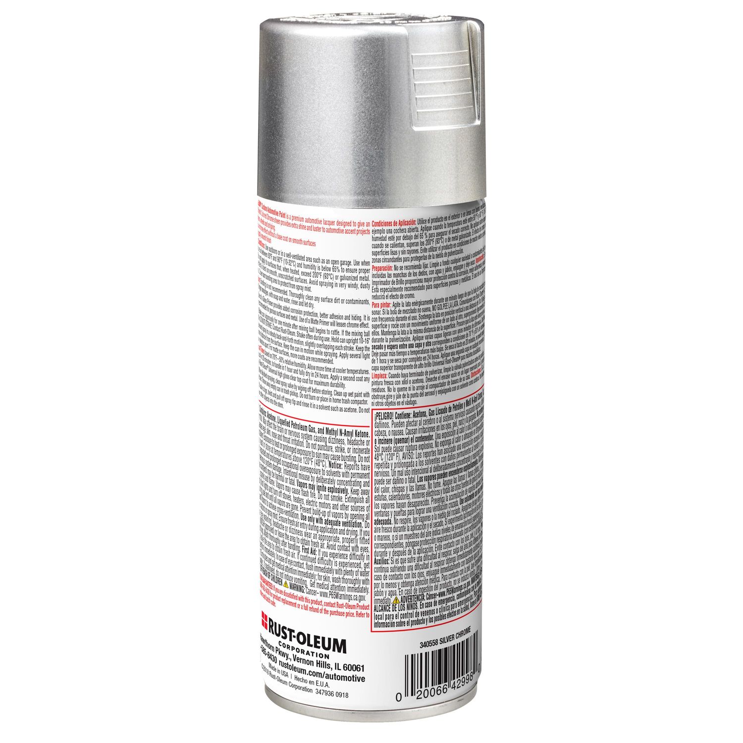 Rust-Oleum Chrome Silver Premium Custom Spray Paint 10oz
