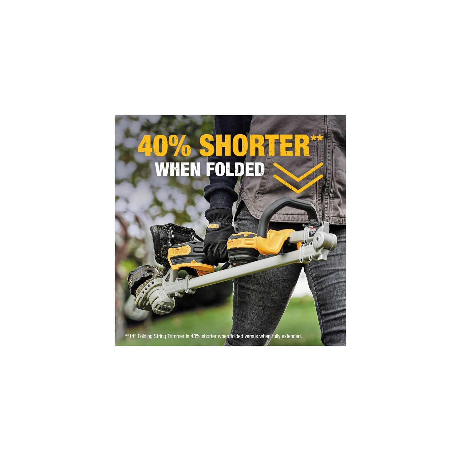 Dewalt 20 Volt Max 14in Folding String Trimmer, Tool Only