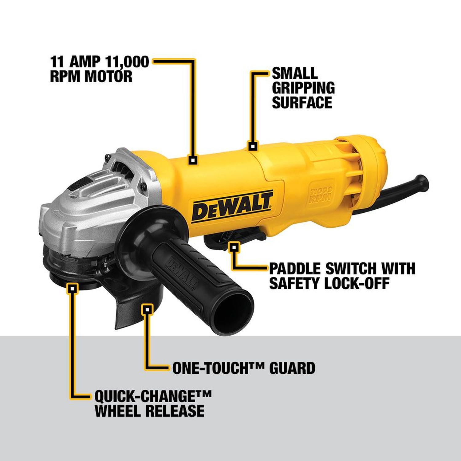 Dewalt 4 1/2in 11 Amps Angle Grinder