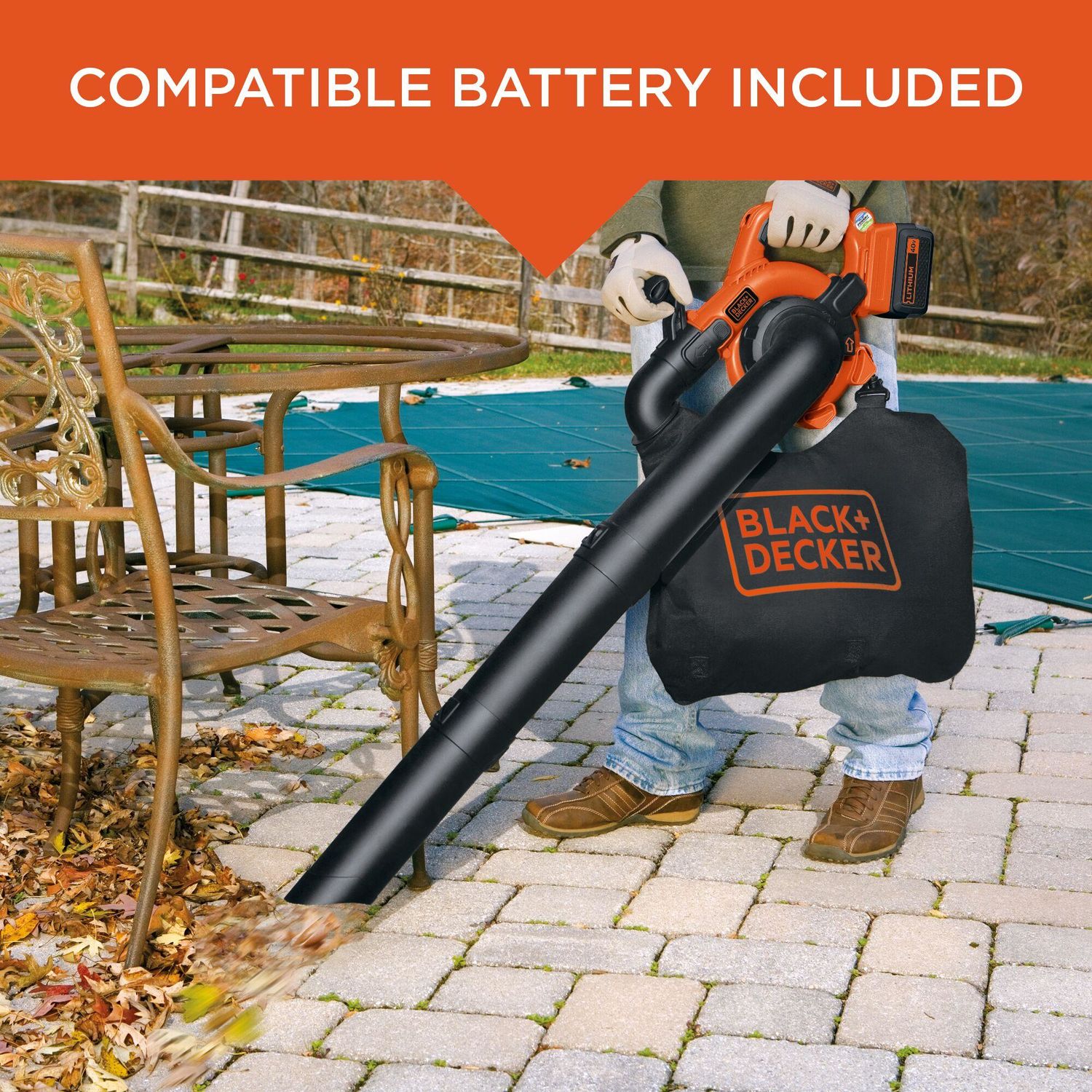 Black & Decker 40 Volt MAX Lithium Sweeper and Vacuum
