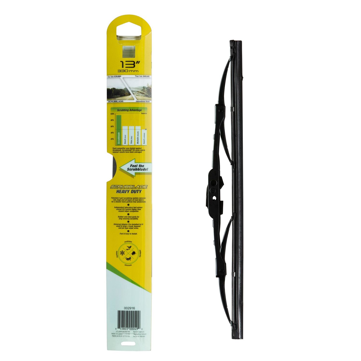 Scrubblade 13in Bracket Design Wiper Blade